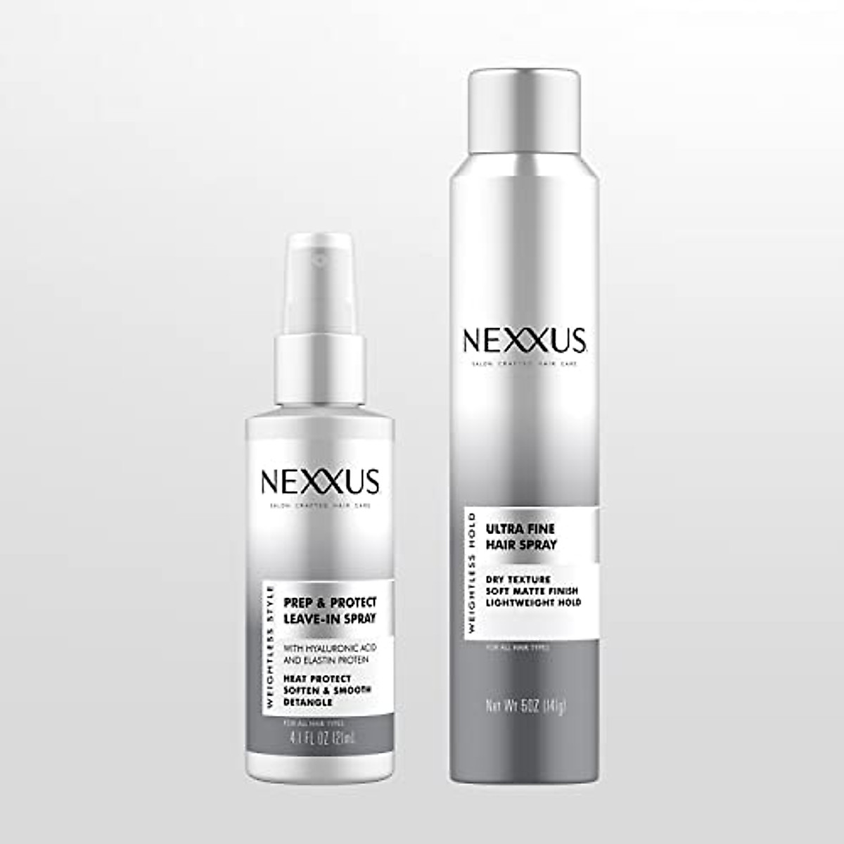 Nexxus Ultra Fine Hair Spray for lightweight hold Weightless Hold Dry Texture Finishing Hairspray 5 oz