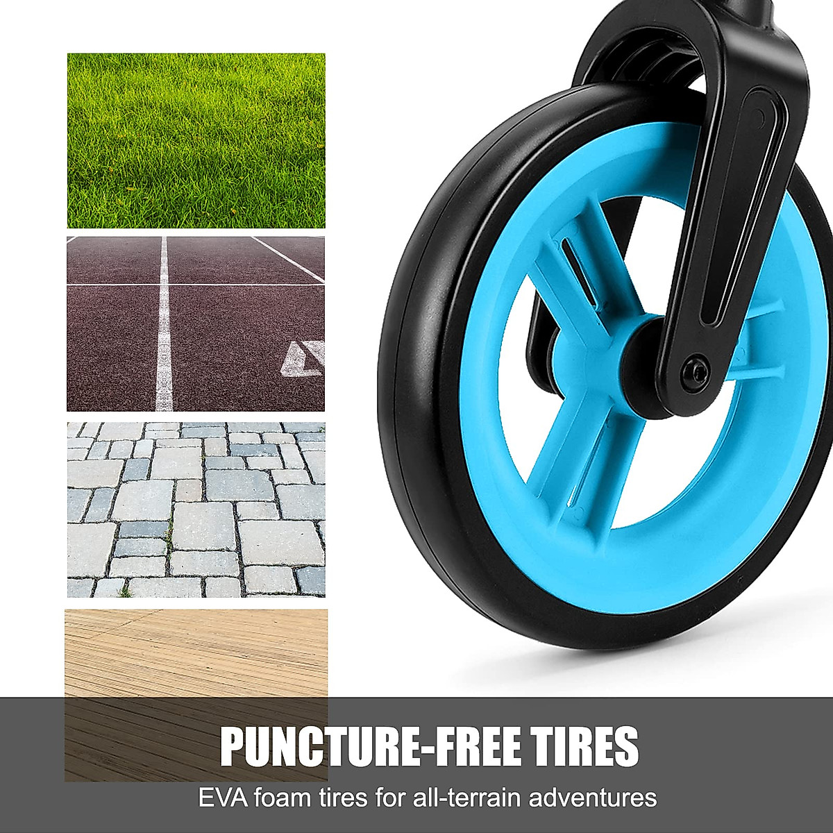 JOLLITO Toddler Balance Bike for 18 Months, 2, 3, 4 Years Old Girl Boy, Adjustable Seat and Handlebar, 9 Inch Wheel, Aluminium Frame, Best Gift for Beginners