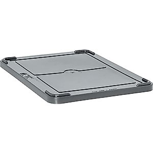 Quantum Storage Systems Snap on Lid Cover for Dividable Grid Container DG94025, DG91035 and DG91050 - Gray, 3 Pack