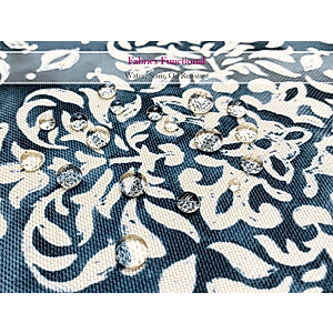 FBTS Prime Outdoor Seat Cushions Set of 2 Patio Chair Cushions with Ties 16x17 Inch Blue Geometry U-Shape Chair Pads for Outdoor Patio Furniture Garden Home Office