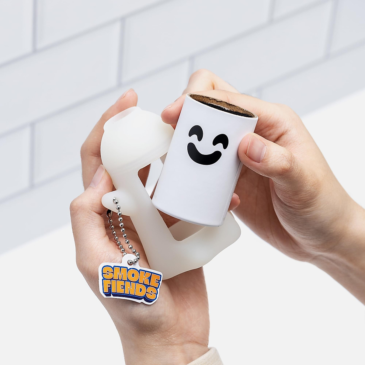 Smoke Fiends Portable & Eco-Friendly Personal Air Filter | Discreet HEPA & Carbon Filtration | Biodegradable & Up to 300+ Uses | Keychain Design for On-the-Go Freshness (Trixx)