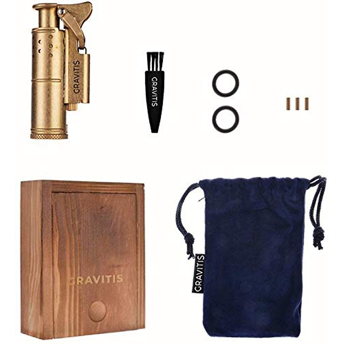 Gravitis WWII Vintage Brass/Copper Trench lighter and Solid Brass