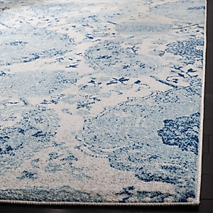 SAFAVIEH Madison Collection Area Rug - 8' x 10', Cream & Turquoise, Boho Chic Glam Paisley Design, Non-Shedding & Easy Care, Ideal for High Traffic Areas in Living Room, Bedroom (MAD600E)