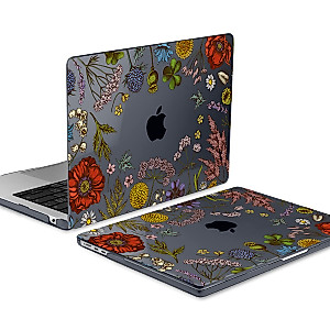 MEEgoodo for MacBook Air M3 M2 Case 2024 2022,Fit Model A3113 A2681, Clear Case for MacBook Air 13.6 inch, Laptop Hard Shell Cases with Keyboard & Webcam Cover & Screen Protector, Clover