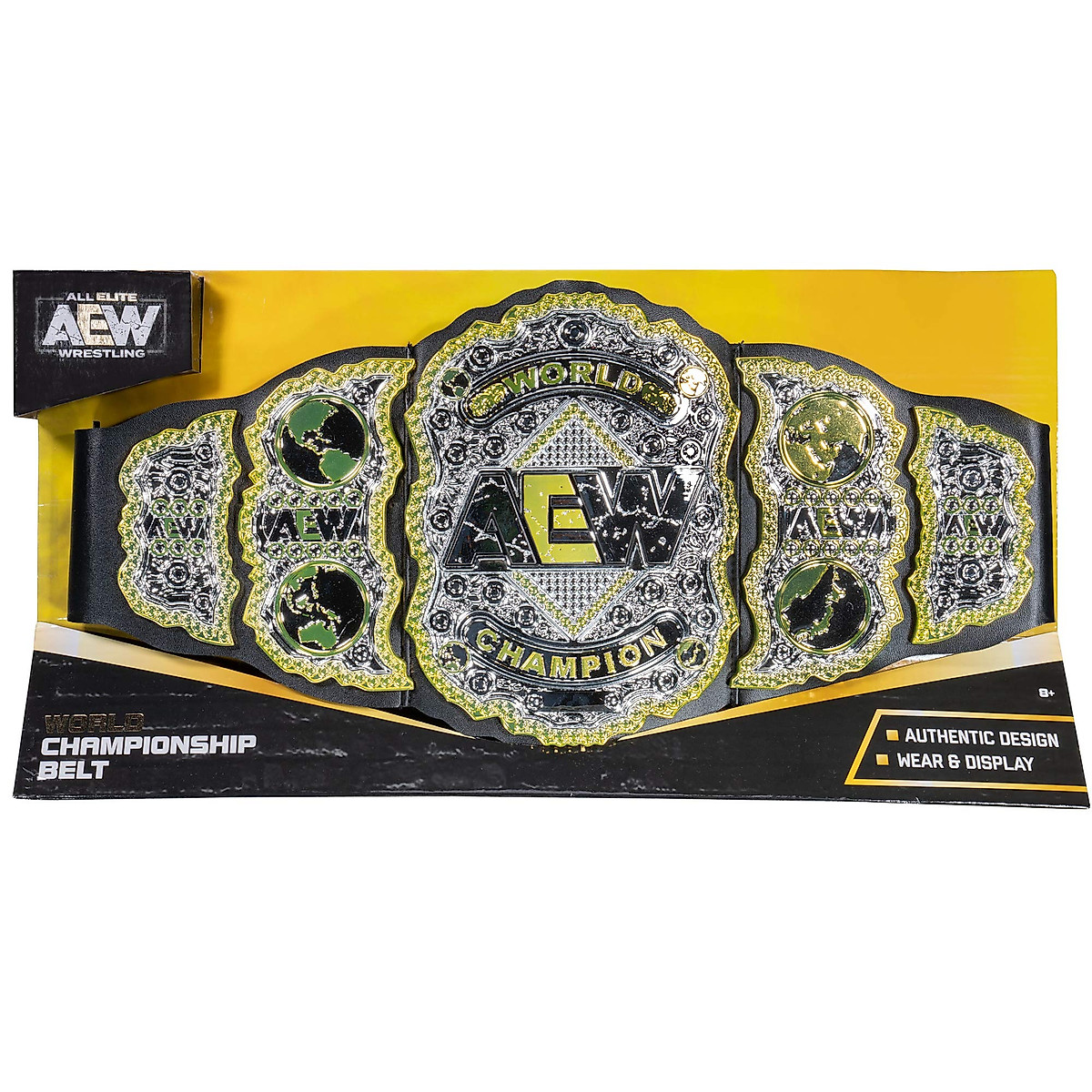 All Elite Wrestling World Championship Belt - Authentic Design Role-Play, Wear and Display Title Belt