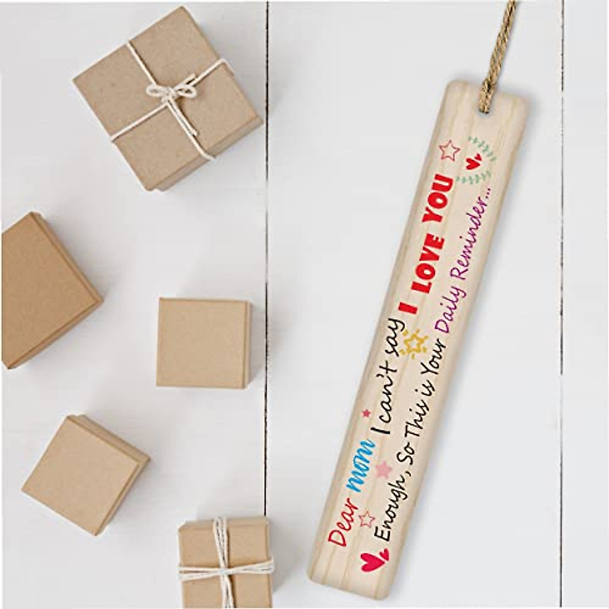 Wooden & Antique - Dear Mom, I Can't Say I Love You Enough, So This is Your Remainder. Wooden Bookmarks, Special Design Wooded Signed Bookmarks for Women, Book Markers for Men