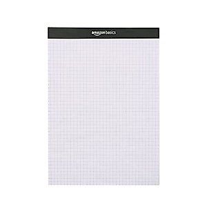 Amazon Basics Quad-Ruled Graph Paper Pad - Pack of 2, 8.5 Inch x 11.75 Inch