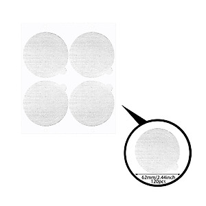 120 Pcs Aluminum Foil Lids, Foil Seals Lids to Reusable Coffee Pods Aluminum Foil Seals Compatible with Nespresso Vertuo Refillable Pods, 62mm