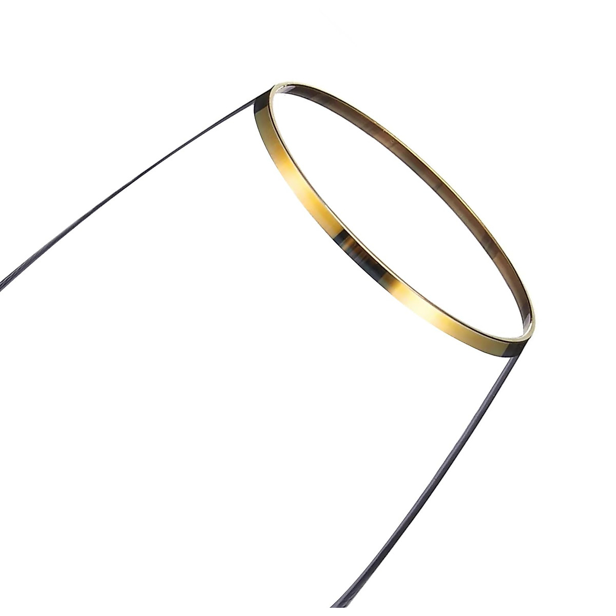 Biandeco Gold Rim Wine Glasses With Long Stem Set of 6, Laser-Cut Tempered Rim Crystal Clear Elegant Glassware for Drinking Wine, Sturdy Premium Blown Chalices, 15.9 oz