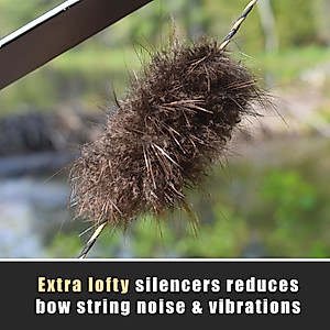Standing Wolf Beaver Fur Bow String Silencers | Traditional Archery Bowstring Silencers/Dampeners | Beaver Balls (Beaver Fur)