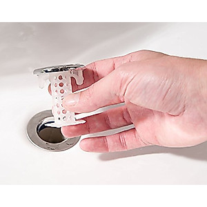 TubShroom and SinkShroom Drain Protectors Hair Catchers for Bathtubs and Sinks, Chrome