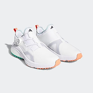 adidas Men's Solarmotion Spikeless BOA Golf Shoes, Footwear White/Core Black/Court Green, 9.5