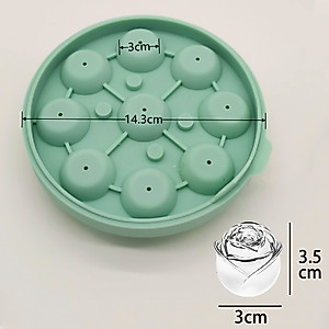 Rose Ice Mold, Silicone Ice Cube Tray Rose Ice Molds for Cocktails Mimosas Whiskey Ice Cube Trays for Freezer