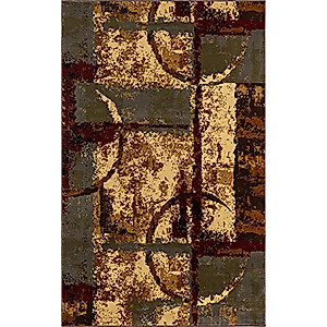 Unique Loom Barista Collection Area Rug - Catuai (5' 1" x 8' Rectangle, Multi/ Brown)