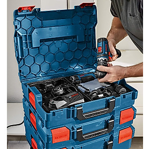 BOSCH L-BOXX-1 4.5 In. x 14 In. x 17.5 In. Stackable Tool Storage Case , Blue