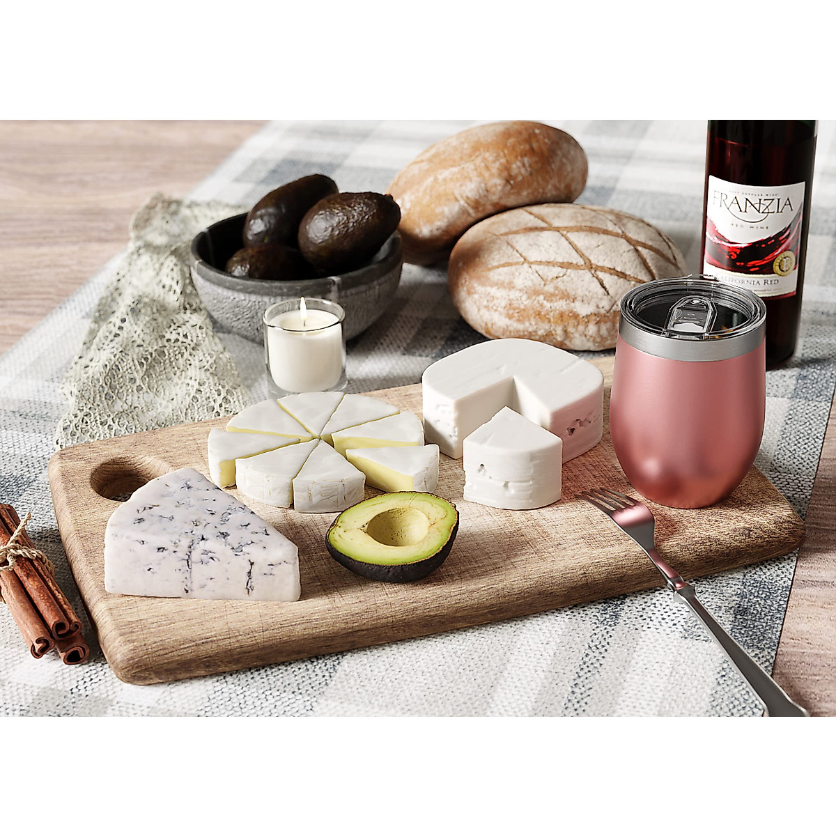 Pack of 2, 12 oz Replacement Silicon Lid Ring, 2.9 Inch Diameter - Gasket Seals, Lid for Insulated Stainless Steel Wine Tumblers, Cups Vacuum Effect, fits on Renowned Brands - White