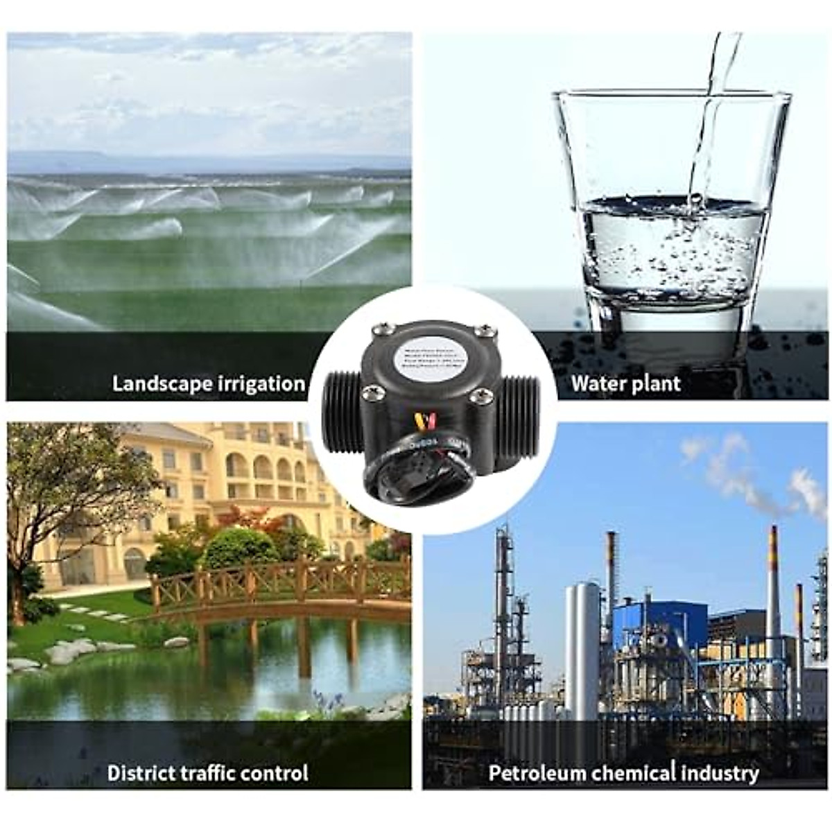 3/4'' Water Flows Flows Meter For Industrial Control Liquid Circulating 3.5V-24V 2-60L/min