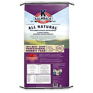 Kalmbach Feeds 18% Best in Show Rabbit Feed for All Rabbits, 50 lb Bag