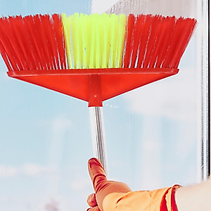 Luxshiny Plastic Broom Broomstick House Broom Hand Broom Air Broom Pet Broom for Carpet Broom and Dust Pan Outside Broom Kitchen Broom Pet Hair Removal Tool Push Broom Outdoor Nylon