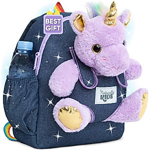 Naturally KIDS Purple Unicorn Toys for Girls Age 4-6, Gifts for 5 Year Old Girls, Gifts for 4 Year Old Girl, 4 Year Old Girl Birthday Gift, Toddler Unicorn Backpack