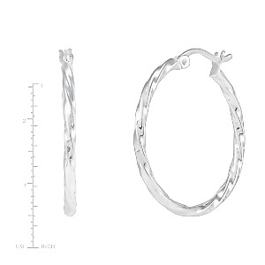 Silpada 'Endless Twists' Hoop Earrings in Sterling Silver
