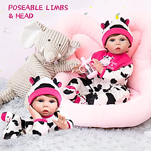 Aori Reborn Baby Dolls - 22" Realistic Newborn Girl Doll, Lifelike Baby Girl Dolls, Gift for Kids, Grandma, Collectors