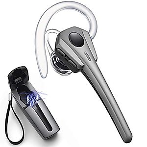 Bluetooth Headset, Angteela Truker Bluetooth Headset with Microphone, Wireless Headset 5.0 with Mute Button, 24 Hours Working Time, for Cell Phone and Laptop on Business Office. (BH-M91)