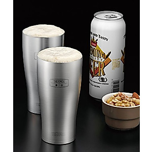 Thermos JDE-600 S Vacuum Insulated Tumbler, 20.3 fl oz (600 ml), Stainless Steel