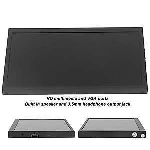 10.1in Monitor, Built in Speaker 170 Degree Full Viewing Angle IPS Normally Black Monitor HD Multimedia Interface High Resolution for Industrial Equipments (Ordinary 38x27.5x22.6cm/15.0x10.8x8.9in)