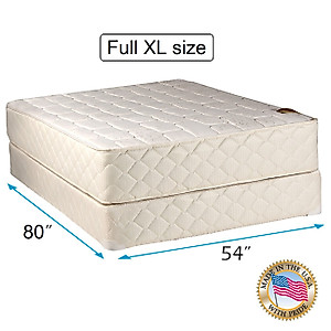 Dream Sleep Grandeur Deluxe 2-Sided Full XL Size Mattress and Box Spring Set - Orthopedic, Fully Assembled, Good for Your Back, Luxury Height, Long Lasting