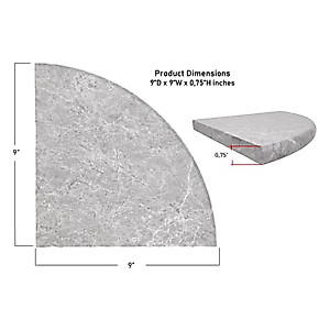 Tenedos Premium Quality Silver Marble Bathroom Corner Shelf Polished 9'' (1)