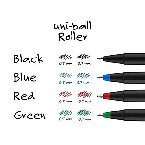 UNI 60154 Uni-Ball Roller Pen Rollerball, Green, Micro 12 pk