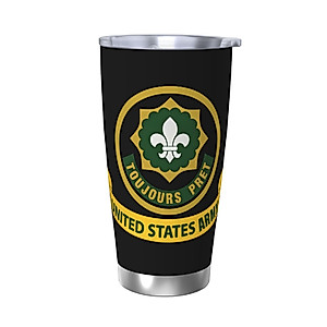 Biaomn Us Army 2nd Armored Cavalry Regiment Stainless Steel Tumbler Vacuum Insulated Travel Tumbler With Lid Coffee Mug Car Cup For Home Office Outdoor 20oz
