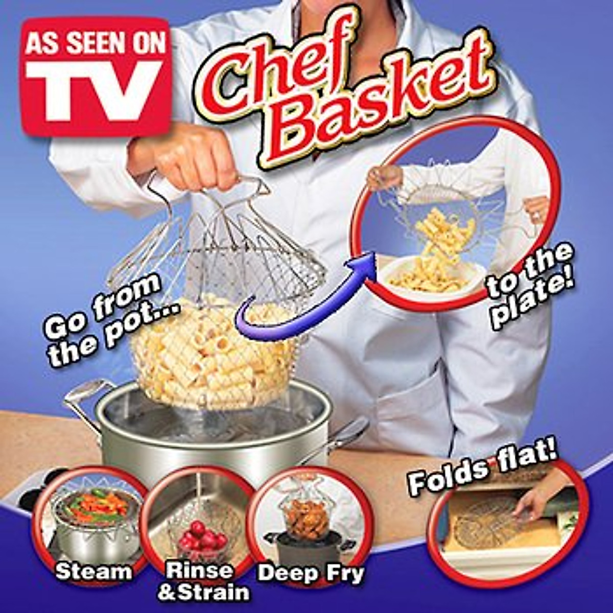 NEW CHEF BASKET 12 IN 1 PERFECT COOKING WIRE BASKET AS SEEN ON TV