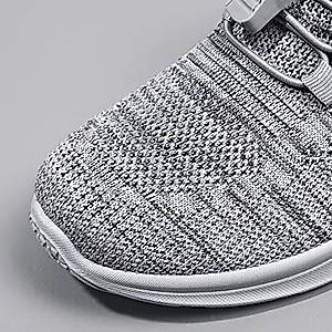 Slip on Sneakers Women Men,Mesh Breathable Low Top Running Shoes Adjustable Elastic Tennis Shoes Lightweight Wide Fitting Sports Sneakers Anti Slip Soft Sole Athletic Shoes Jogging Walking Shoes