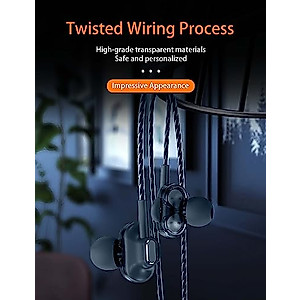 MAS CARNEY TI9 Wired USB Type C Headphones, USB C Earbuds, in-Ear Earphones with Microphone for Samsung S20, Huawei P30 P40, Oppo, Honor, Google Pixel and Other Smartphones with Type-C Interface