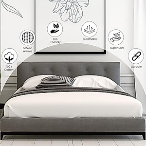 1000 Thread Count 100% Egyptian Cotton Sheets Set King Size Ivory Bed Sheet 4 Piece bed sheet Sets Long Staple 16 Inches Deep Pocket All Season Bedding Super Soft Breathable Sateen Finish