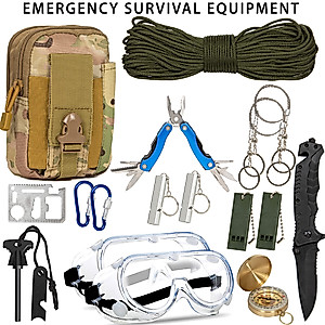 UrbanPrepp Complete 72 Hour Survival Kit - 2 Person Survival Kits, Deluxe Bug Out Bag, Emergency Bugout Backpack for Floods, Blackout, Disaster Preparedness Earthquake Supplies, Survival Pack