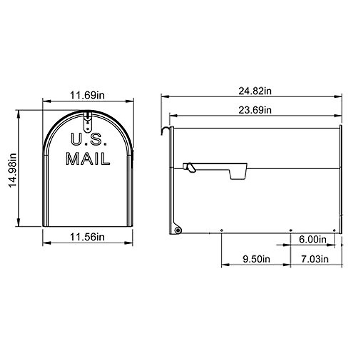 Mailbox House Address Custom Vinyl Sticker, Extra Large (Set of 2)