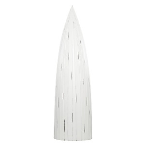 Deco 79 Wood Boat 25 Bottle Standing Wine Rack, 21" x 14" x 76", White