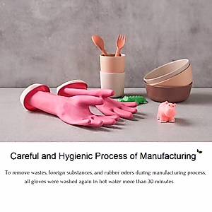 Myungjin (2 Pairs) Kids, Children Reusable Multipurpose Waterproof Hand Protection Rubber Latex Gloves/Cooking, Dishwashing, Cleaning, Painting