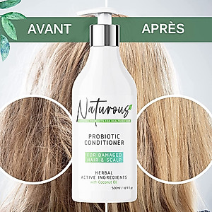 Natural After Keratin Coconut Oil Conditioner-Paraben,Paraffin, Formaldehyde, Sulfate and Salt Free-Organic Herbal Ingredients Growth and Repair-Anti Frizz-Post Hair Coloration for Damaged Hair-17OZ
