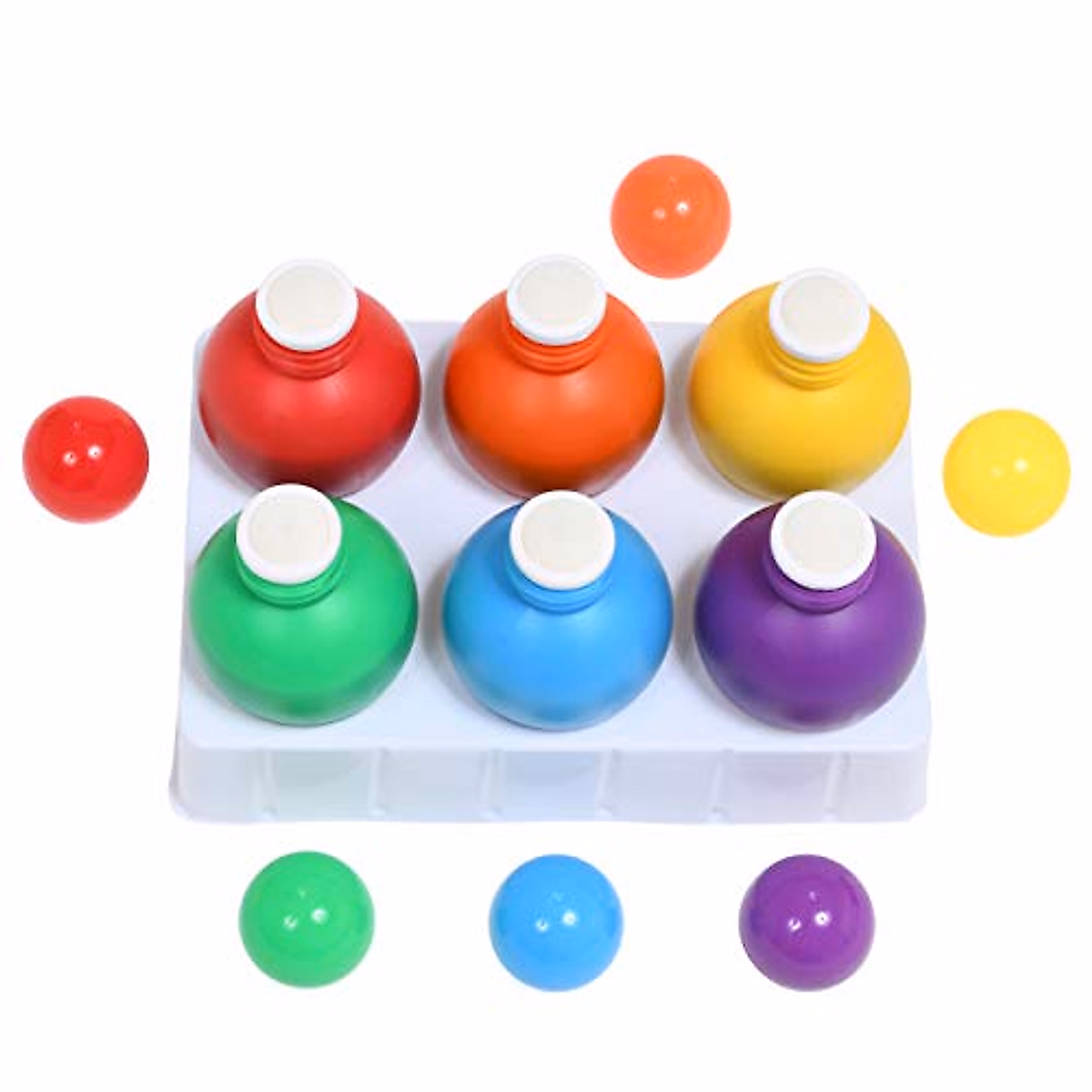 READY 2 LEARN Doodle Dabbers Dot Markers - Set of 6 Washable Colors - Non Toxic - Unique Toddler Grip - Markers for Kids