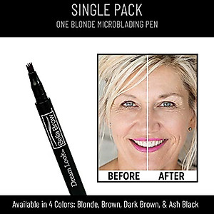 BELLA BROW By Dream Look, Microblading Eyebrow Pen with Precision Applicator (Single Pack - Blonde) – As Seen On TV, Natural Looking, Smudge Proof, Waterproof, Long Lasting