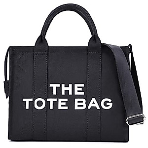 JQWSVE Canvas Tote Bags for Women Handbag Tote Purse with Zipper Canvas Crossbody Bag for Office, Travel, School