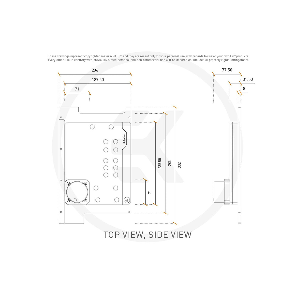 EK Water Blocks EK-Quantum Reflection PC-O11D Mini D5 PWM D-RGB - Acryl