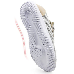 CAMVAVSR Men's Athletic Shoes Fashion Lightweight Breathable Mesh Soft Sole Easy Wear Running Sneakers for Men Gold Size 10 Barefoot Cross Shoes Bike Bicycle Shoe Flat Shoes