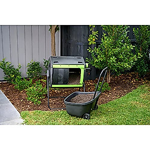 Maze RSI- 48 Gallon Geared Two Compartment Compost Tumbler and Cart