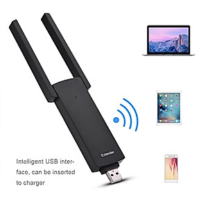 WiFi Extender, 300Mbps USB WiFi Network Signal Range Extender Wireless Internet Booster Dual Antenna Wireless Router Repeater AP Amplifier