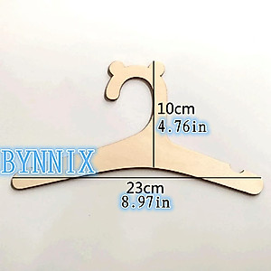 BYNNIX Wooden Childrens Hangers Kids Hangers,(10 Pack) Cute Bear Ears Wood Baby Hangers Nursery Hangers, Non Slip Coat Hanger for Kids Coats, Suits, Pants and Jackets